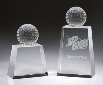 Personalized Golf Trophies & Gifts | Crystal Golf Award (Pacific Etched ...