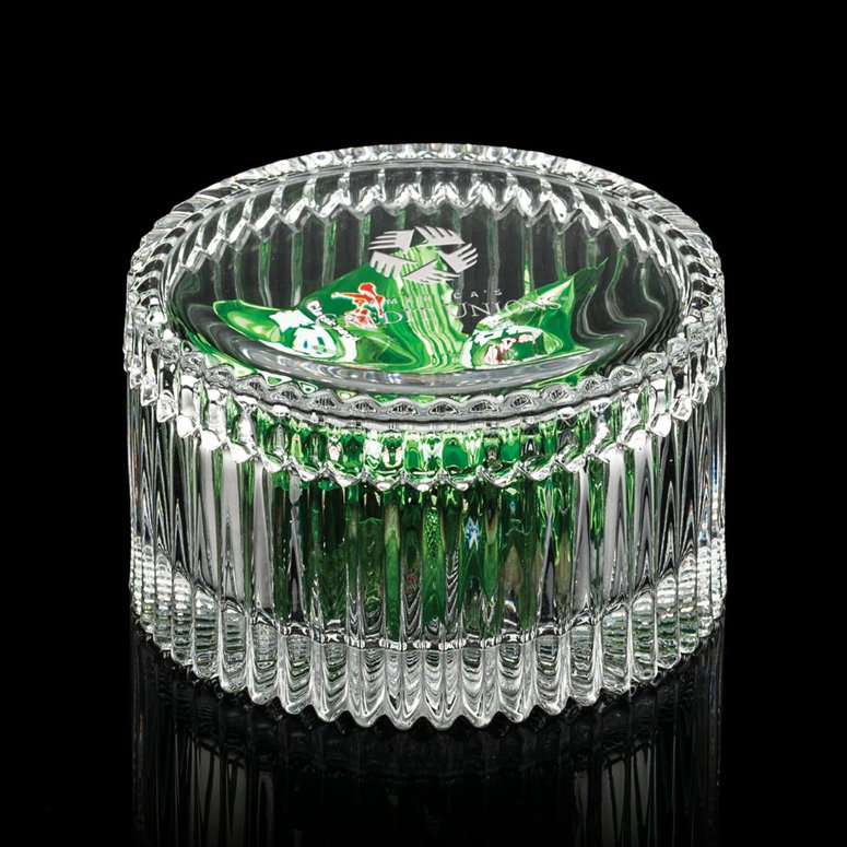 Crystal Gifts | Lidded Glass Box (Pacific Etched Glass & Crystal)