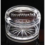 Crystal Gifts | Round Lidded Box (Pacific Etched Glass & Crystal)